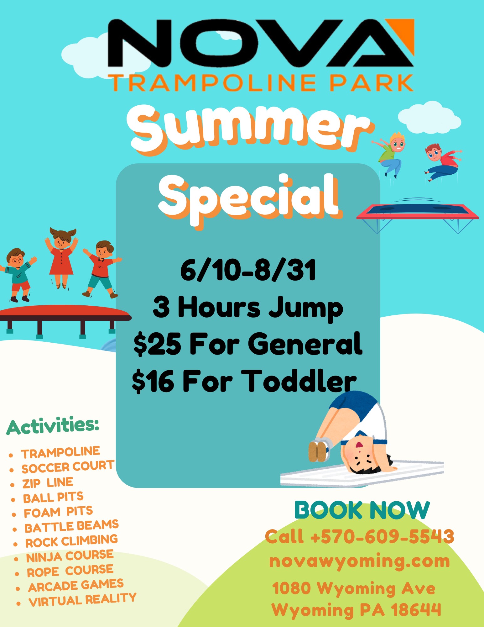 Book a Party at Nova Trampoline Park | Family Fun | Wyoming, PA